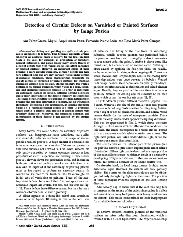 (PDF) Detection of Circular Defects on Varnished or Painted Surfaces by ...
