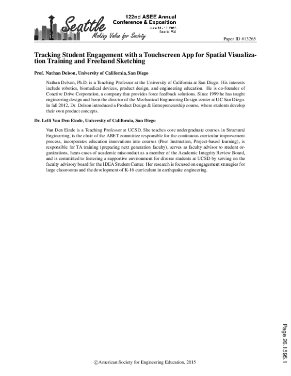 (PDF) Tracking Student Engagement with a Touchscreen App for Spatial ...