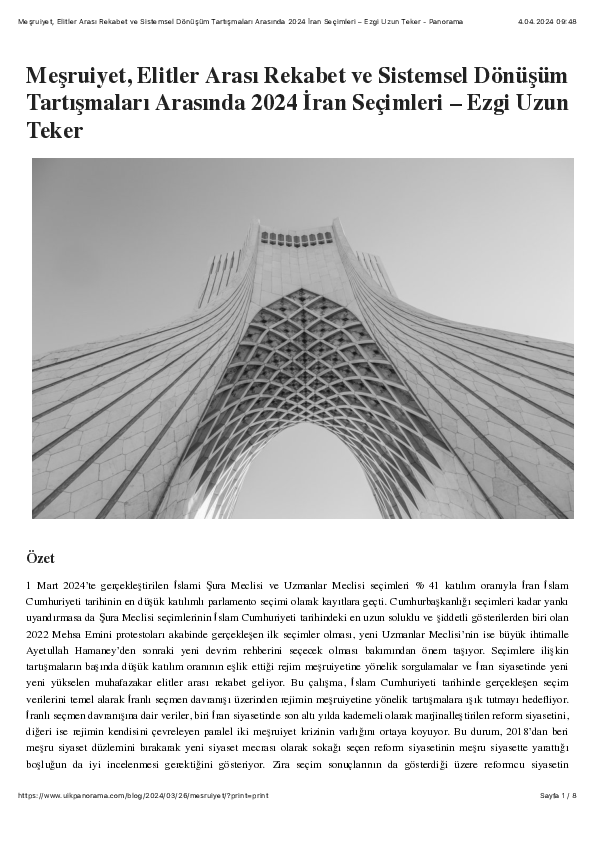 (PDF) Meşruiyet, Elitler Arası Rekabet ve Sistemsel Dönüşüm ...