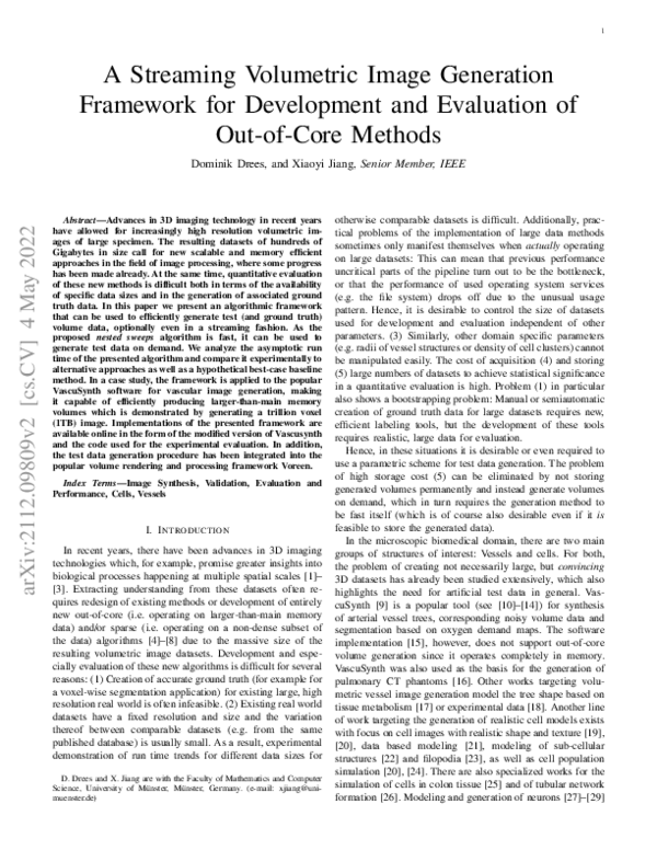(PDF) A Streaming Volumetric Image Generation Framework for Development ...