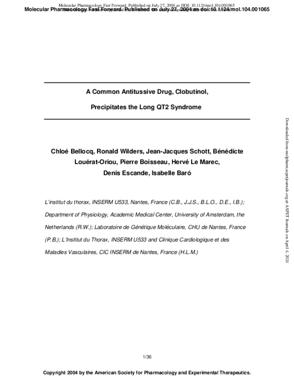(PDF) Precipitates the Long QT2 Syndrome