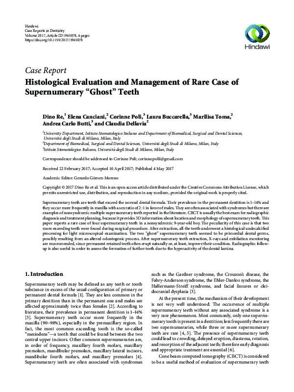 (PDF) Histological Evaluation and Management of Rare Case of ...