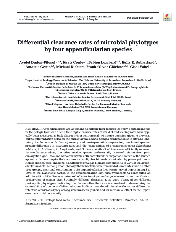 (PDF) Differential clearance rates of microbial phylotypes by four ...