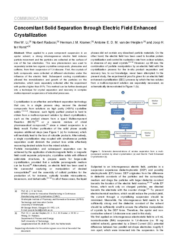 (PDF) Solid Separation from a Mixed Suspension through Electric-Field ...
