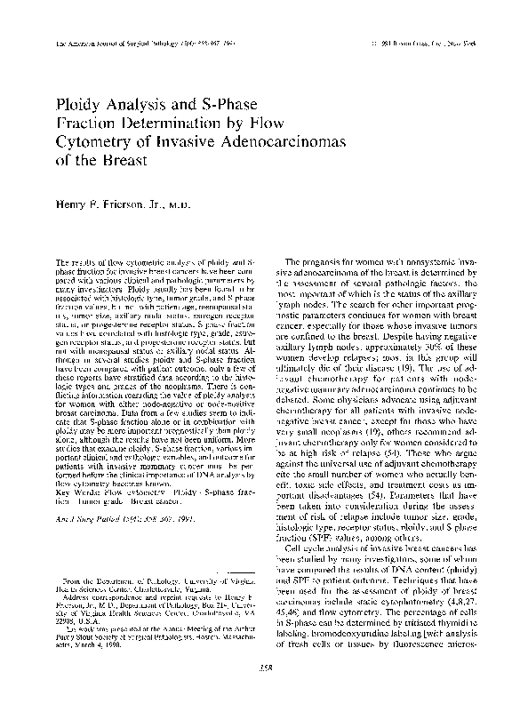 (PDF) Ploidy Analysis and S-Phase Fraction Determination by Flow ...