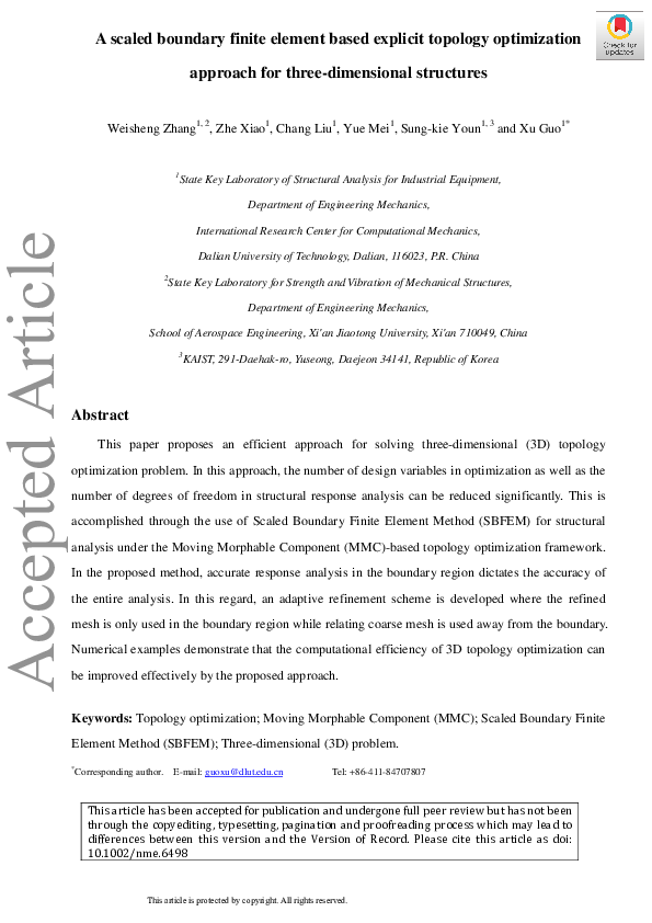 Pdf A Scaled Boundary Finite Element Based Explicit Topology