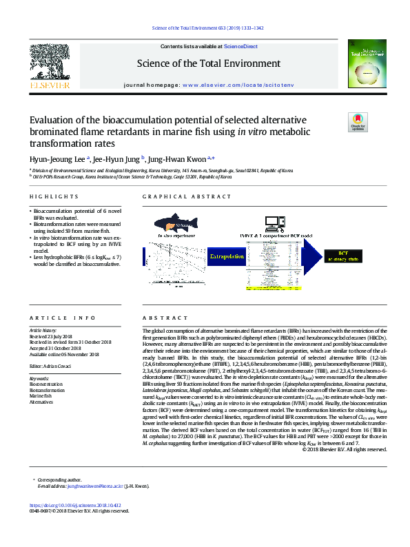 (PDF) Evaluation of the bioaccumulation potential of selected ...