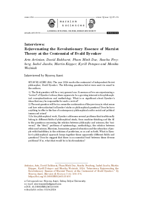 (PDF) Interview by Siyaveş Azeri: Rejuvenating the Revolutionary ...