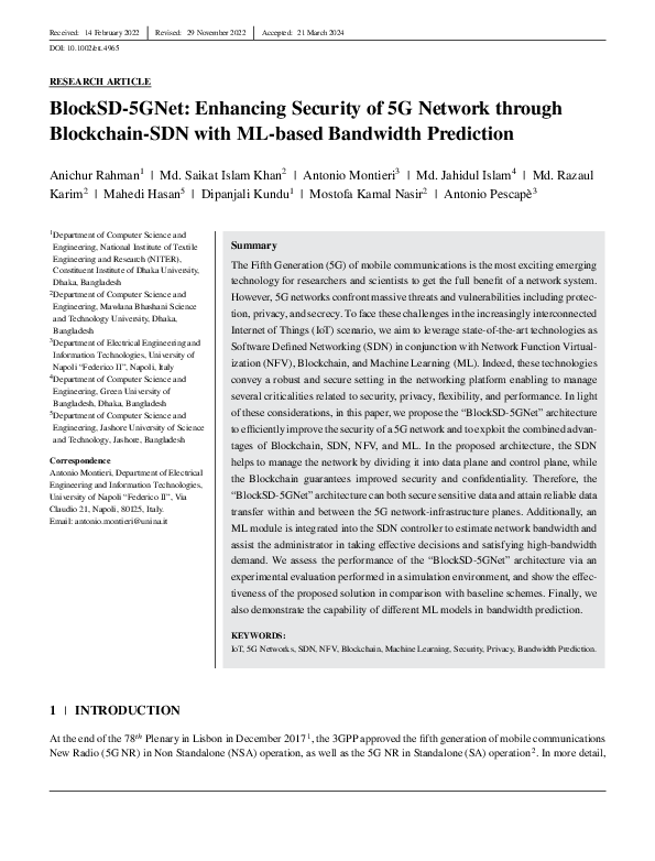 (PDF) BlockSD-5GNet: Enhancing Security of 5G Network through Blockchain-SDN with ML-based ...