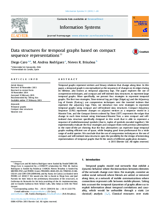 (PDF) Data structures for temporal graphs based on compact sequence ...