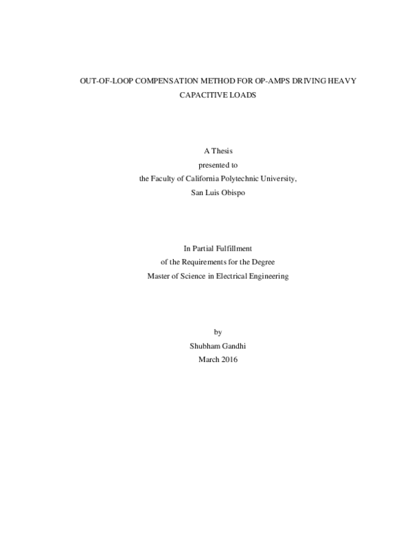(PDF) Out-of-Loop Compensation Method for Op-Amps Driving Heavy Capacitive Loads
