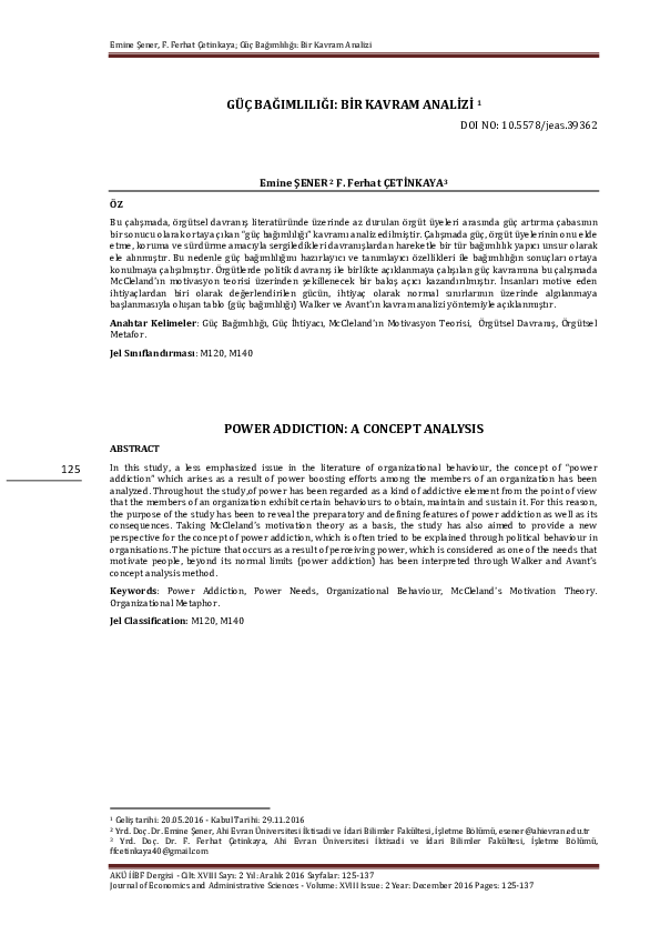 (PDF) Power Addiction: A Concept Analysis