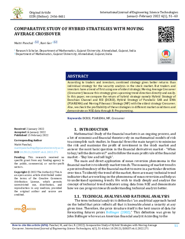 (PDF) Comparative Study of Hybrid Strategies with Moving Average Crossover