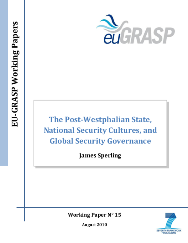 (PDF) The Post-westphalian State, National Security Cultures, and ...
