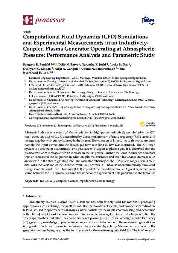 (PDF) Computational Fluid Dynamics (CFD) Simulations and Experimental Measurements in an ...