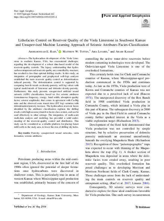 (PDF) Lithofacies Control on Reservoir Quality of the Viola Limestone in Southwest Kansas and ...