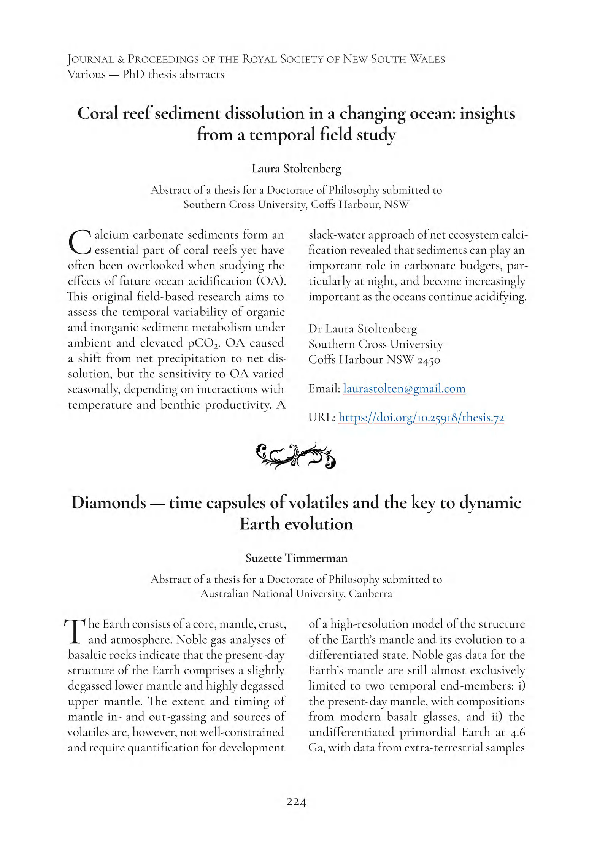 (PDF) Coral reef sediment dissolution in a changing ocean: insights ...