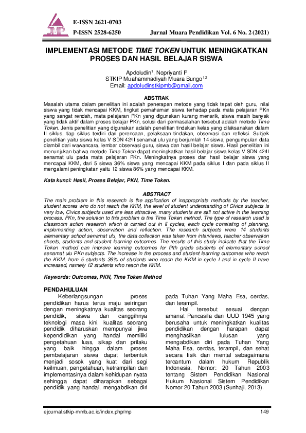 (PDF) Implementasi Metode Time Token Untuk Meningkatkan Proses Dan ...