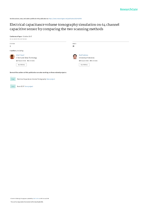 (PDF) Electrical capacitance volume tomography simulation on 64 channel ...