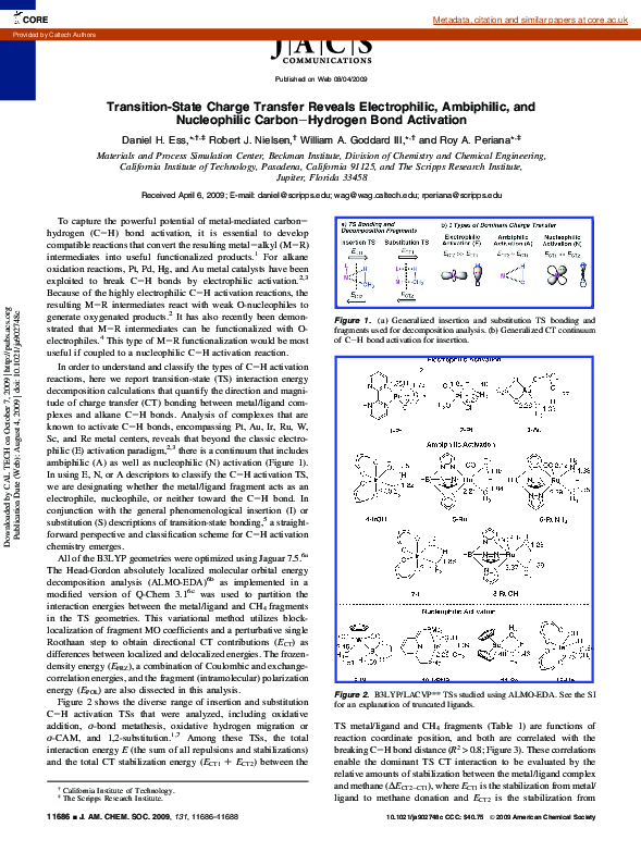 (PDF) Transition-State Charge Transfer Reveals Electrophilic ...