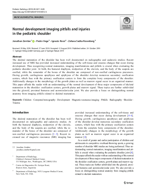 (PDF) Normal development imaging pitfalls and injuries in the pediatric ...