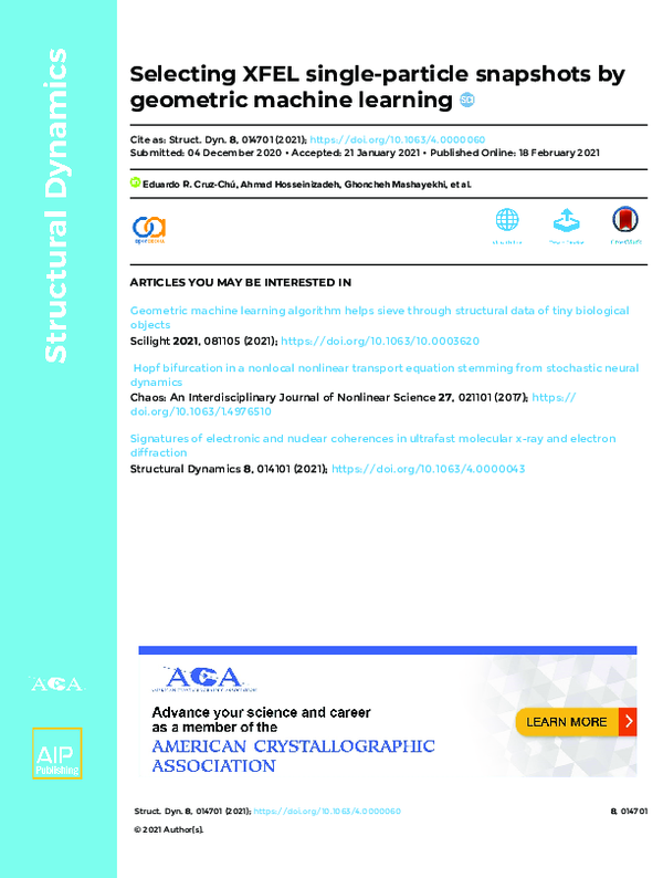 (PDF) Selecting XFEL single-particle snapshots by geometric machine ...