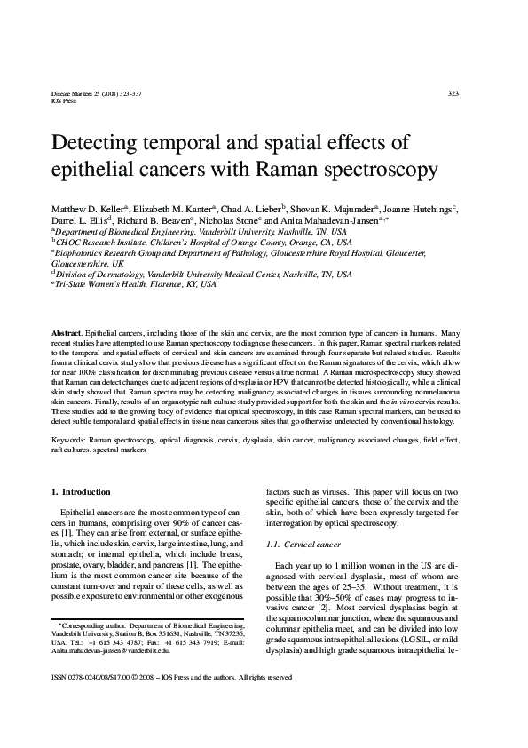 (PDF) Detecting Temporal and Spatial Effects of Epithelial Cancers with ...