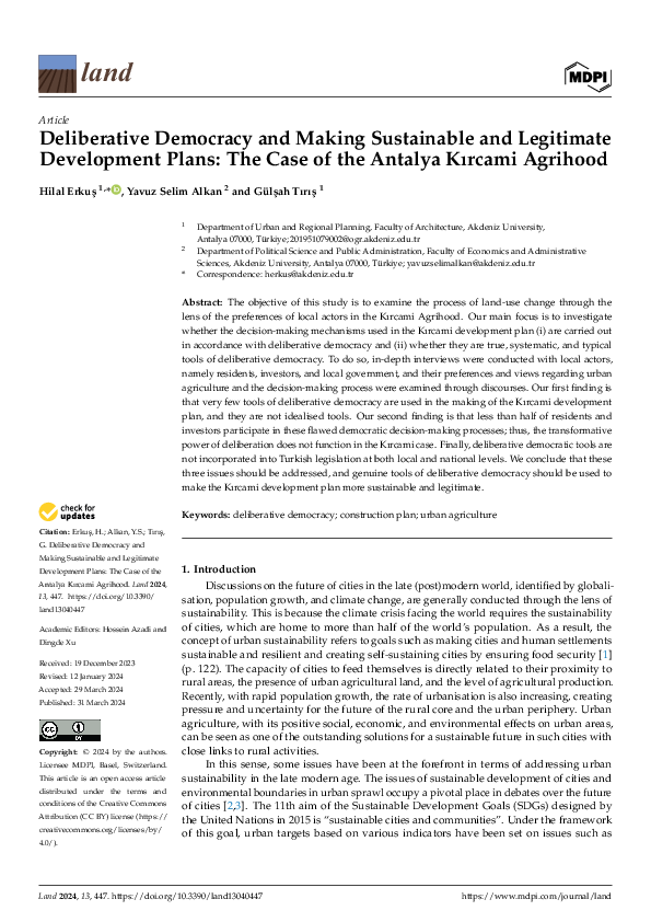 (PDF) Deliberative Democracy and Making Sustainable and Legitimate ...