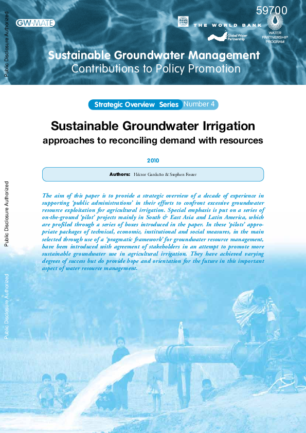 (PDF) Sustainable Groundwater Irrigation | S. Foster - Academia.edu