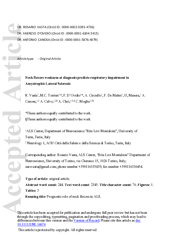 (PDF) Neck flexor weakness at diagnosis predicts respiratory impairment ...