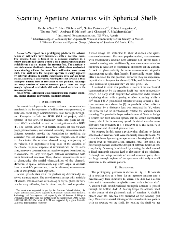 (PDF) Scanning Aperture Antennas with Spherical Shells | Robert ...