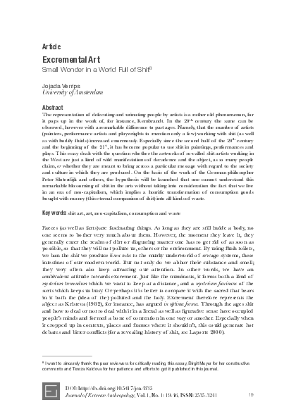 (PDF) Excremental Art: Small Wonder in a World Full of Shit
