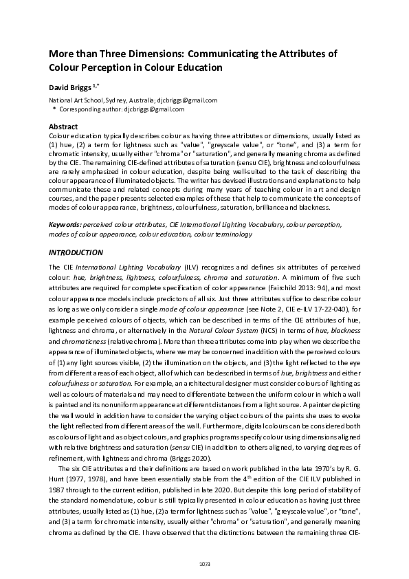 (PDF) More than Three Dimensions: Communicating the Attributes of ...
