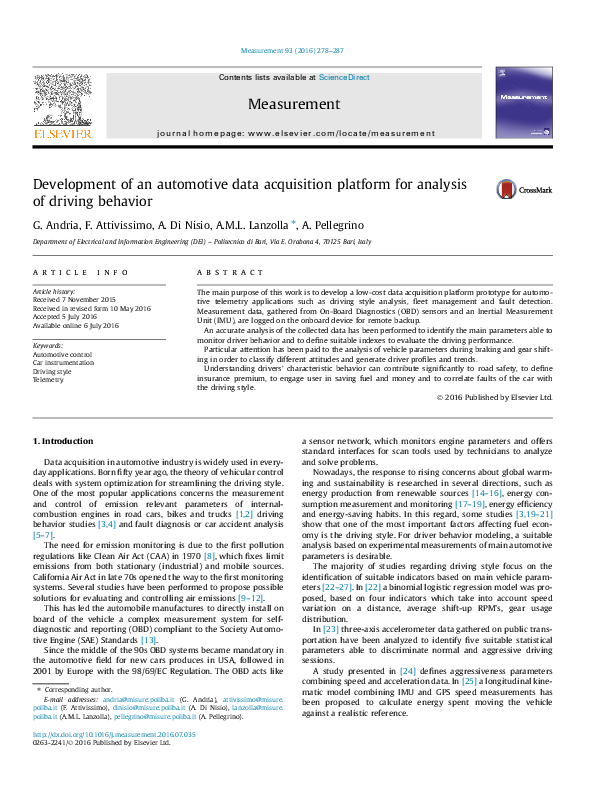 (PDF) Development of an automotive data acquisition platform for ...