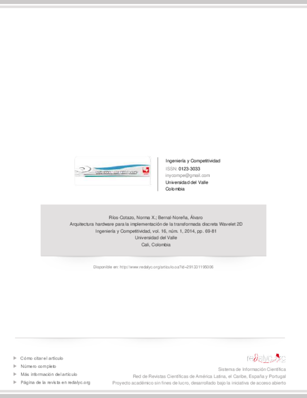 Pdf Fpga Based Hardware Architecture For 2d Discrete Wavelet Transform