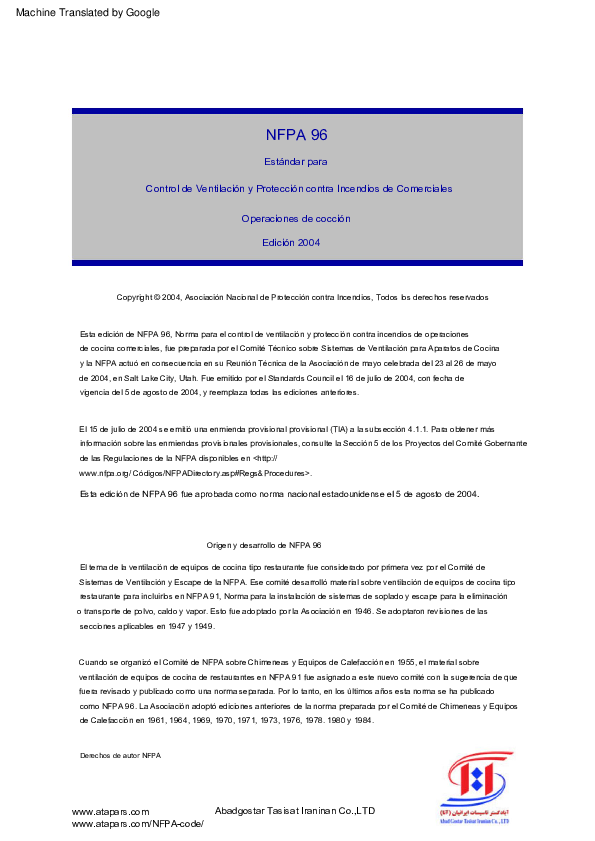 (PDF) NFPA 96 2004 (Spanish)