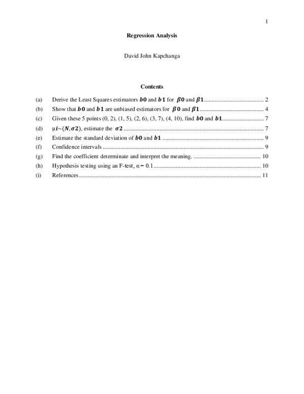 (PDF) Regression Analysis