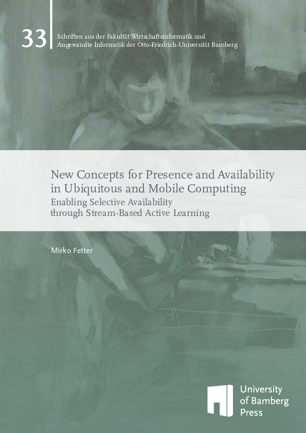 (PDF) New Concepts for Presence and Availability in Ubiquitous and Mobile Computing