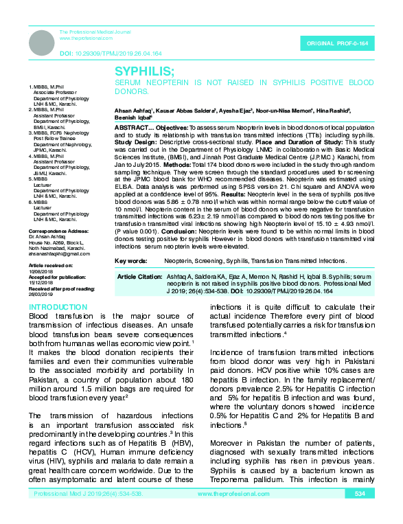 (PDF) Syphilis