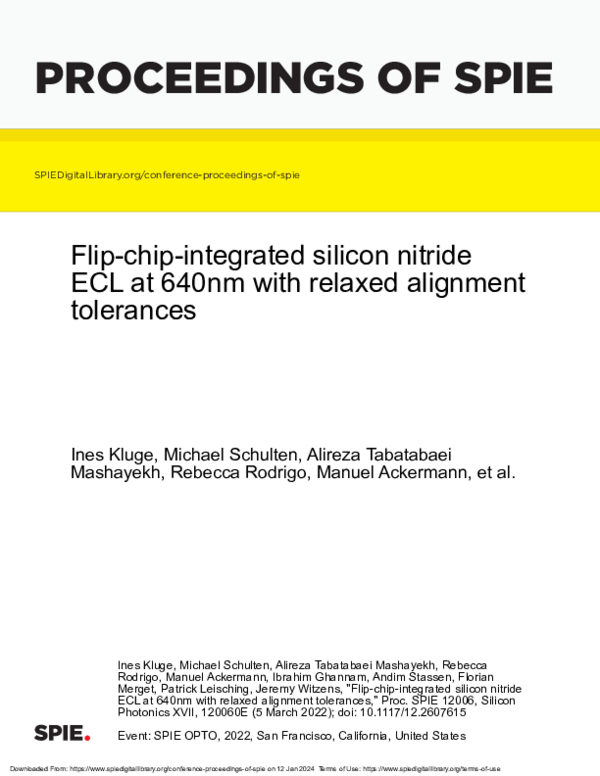 (PDF) Flip-chip-integrated silicon nitride ECL at 640nm with relaxed ...