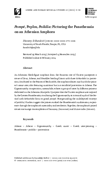 (PDF) Pompē, Peplos, Poikilia: Picturing the Panathenaia on an Athenian ...