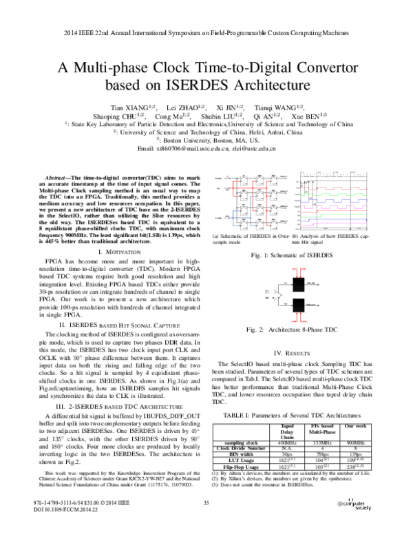 (PDF) A Multi-phase Clock Time-to-Digital Convertor Based on ISERDES ...