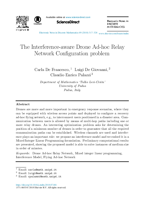 (PDF) The Interference-aware Drone Ad-hoc Relay Network Configuration ...