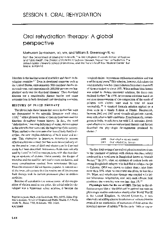 (PDF) Oral rehydration therapy: A global perspective