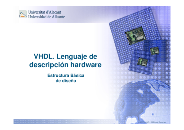 (PDF) VHDL. Estructura básica