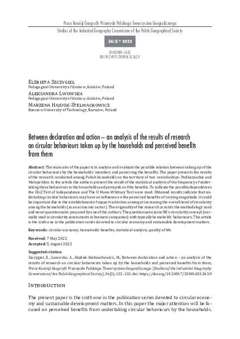(PDF) Between declaration and action – an analysis of the results of ...