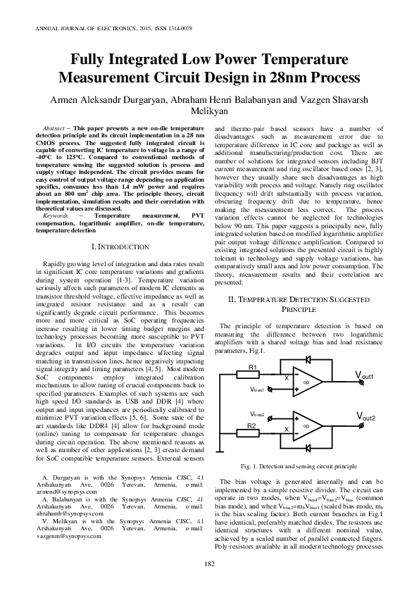 (PDF) Fully Integrated Low Power Temperature Measurement Circuit Design ...