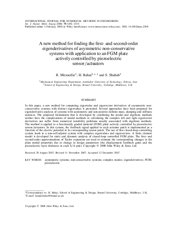 (PDF) A new method for finding the first- and second-order ...