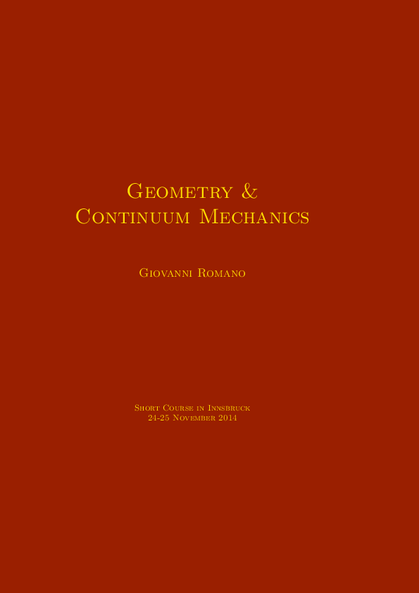 (PDF) Continuum Mechanics