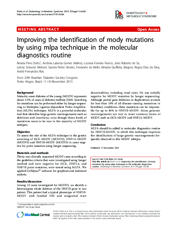 (PDF) Improving the identification of mody mutations by using mlpa ...